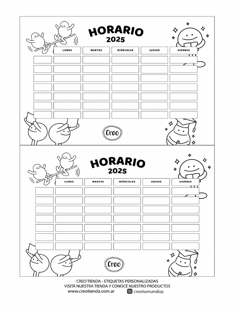 Horario Creo | PDF