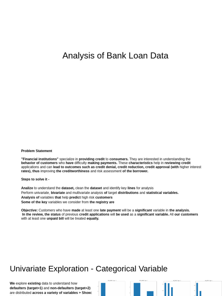 Analysis of Bank Loan Data | PDF | Categorical Variable | Credit