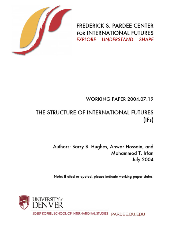 The Structure of International Futures (IFs) | PDF | System | Demography