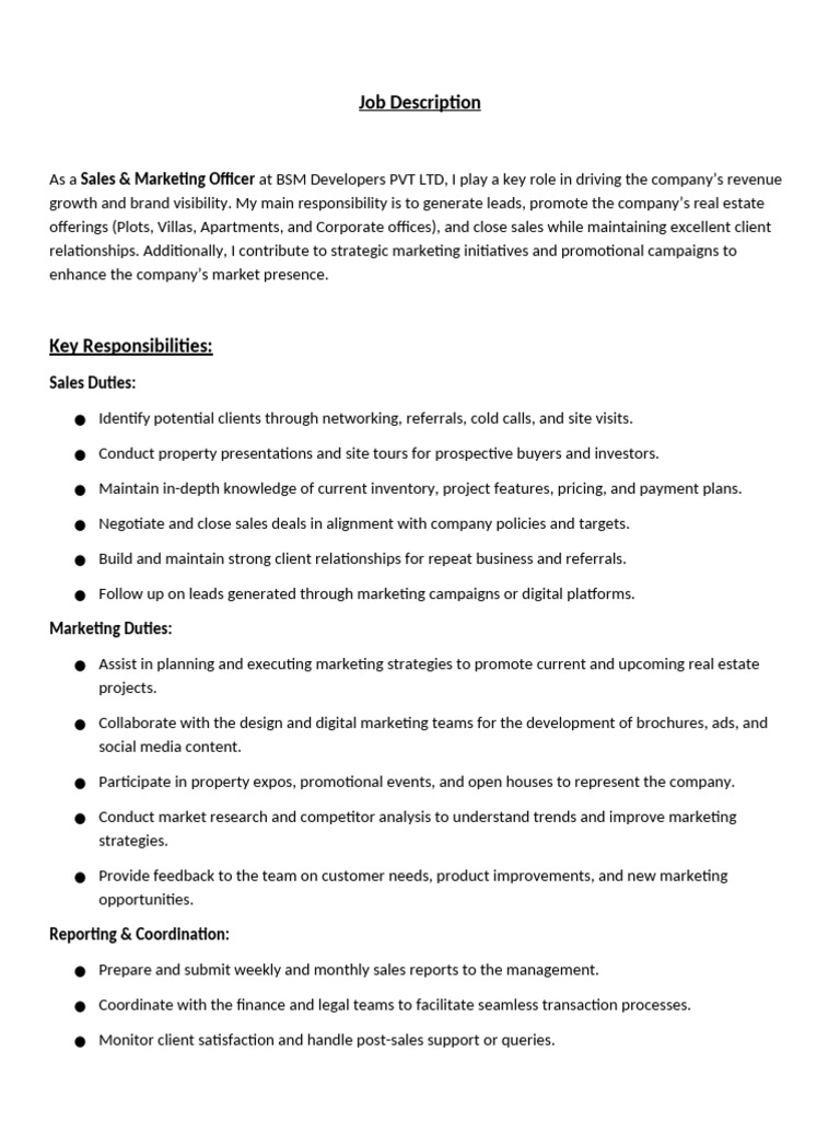 Job Description | PDF