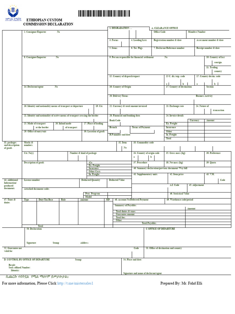Declaration Sample by Mr. Fahd Elli | PDF | Taxes | Money