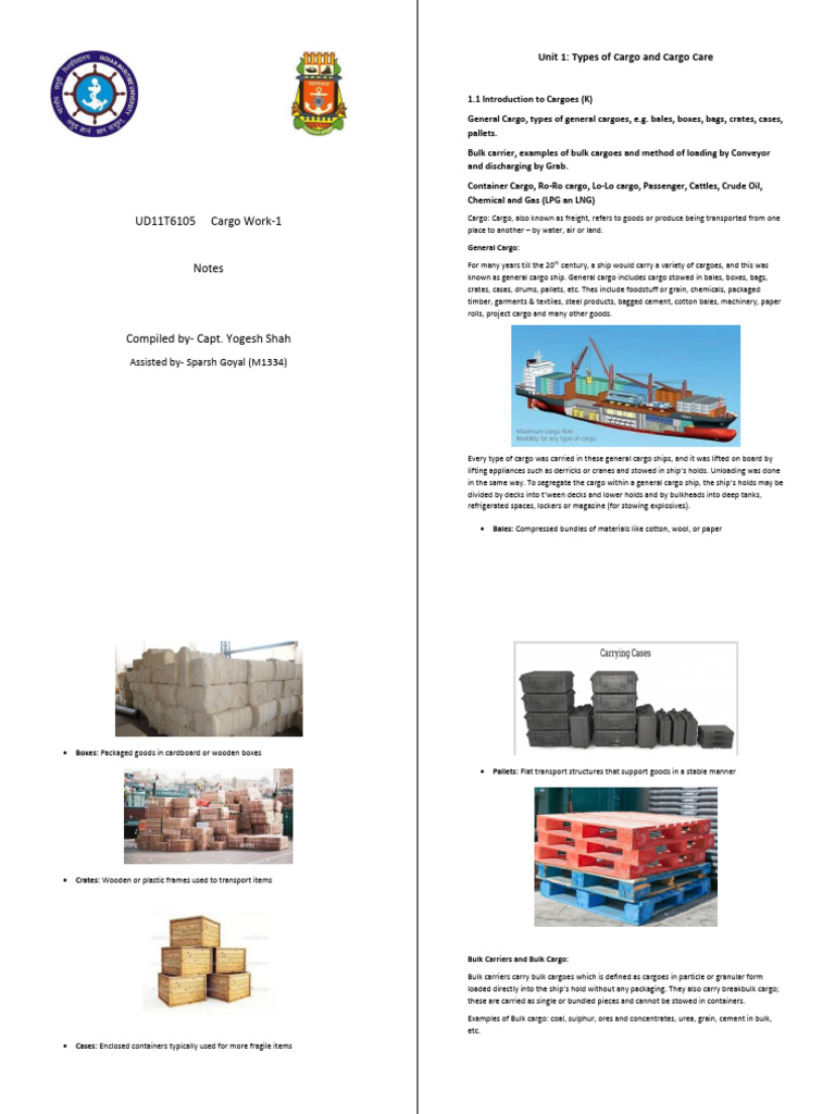 Unit 1 Merged Dns Revision 6 | PDF | Cargo | Oil Tanker