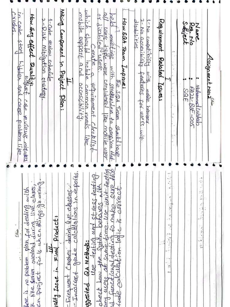 SQE Assignment 02 | PDF