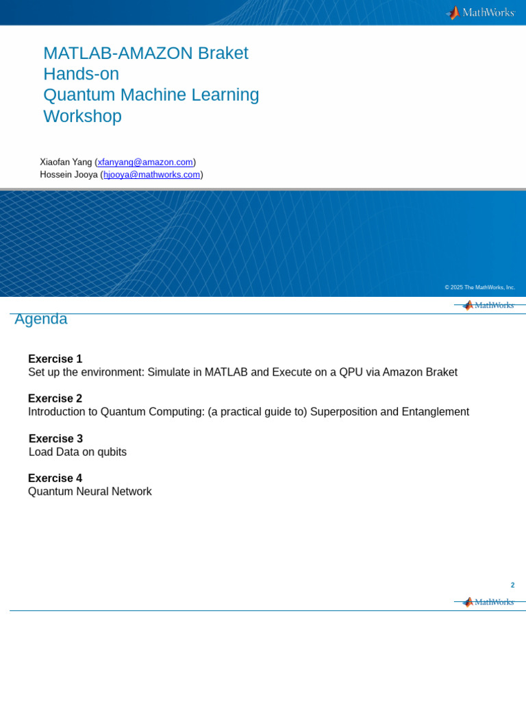 MATLAB Braket QC Workshop Slides | PDF | Quantum Computing | Quantum Mechanics
