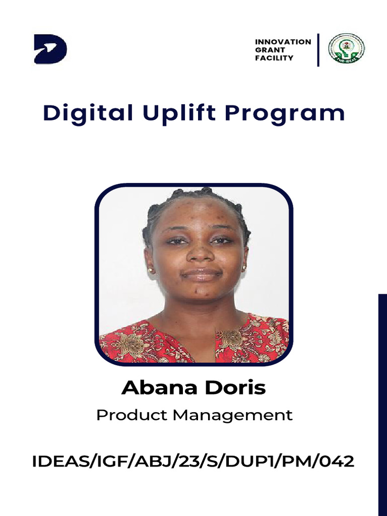 Digital Uplift Program Participant Card | PDF