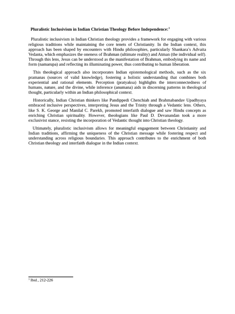 Pluralistic Inclusivism in Indian Christian Theology Before ...