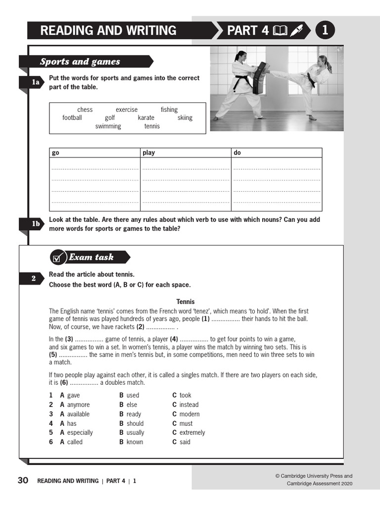 KET Booster Reading & Writing Part 4 | PDF | Adjective