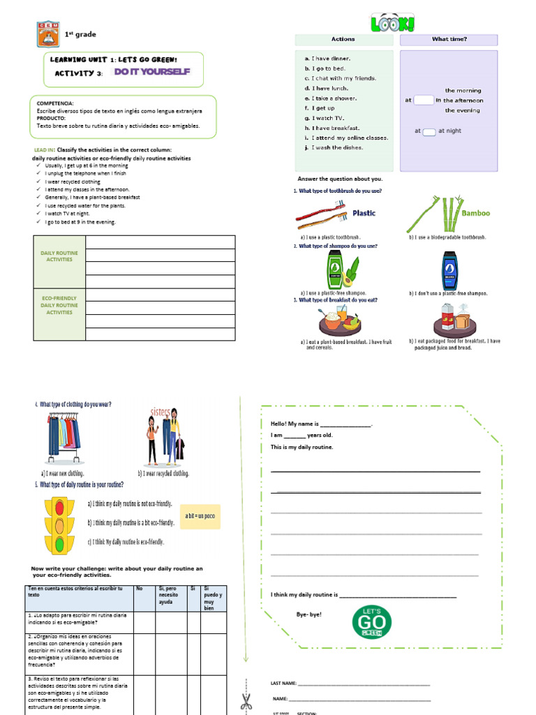 1°-UDA3-Activity 3-Do It Yourself | PDF
