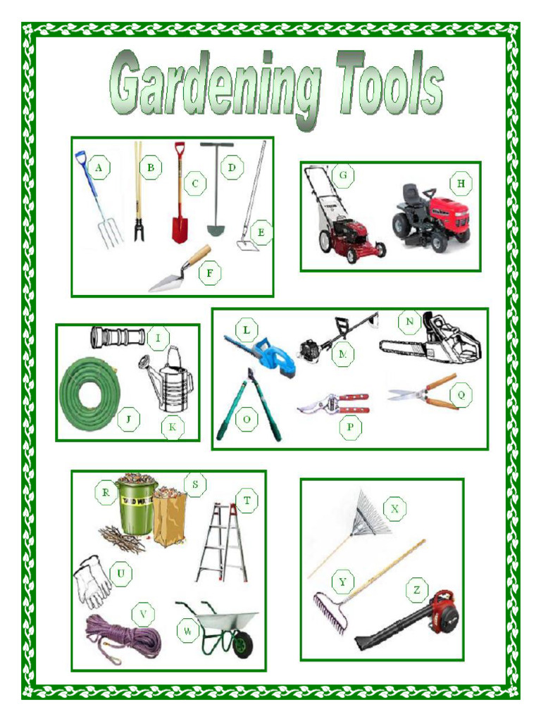 Gardening Tools (Worksheet) | PDF