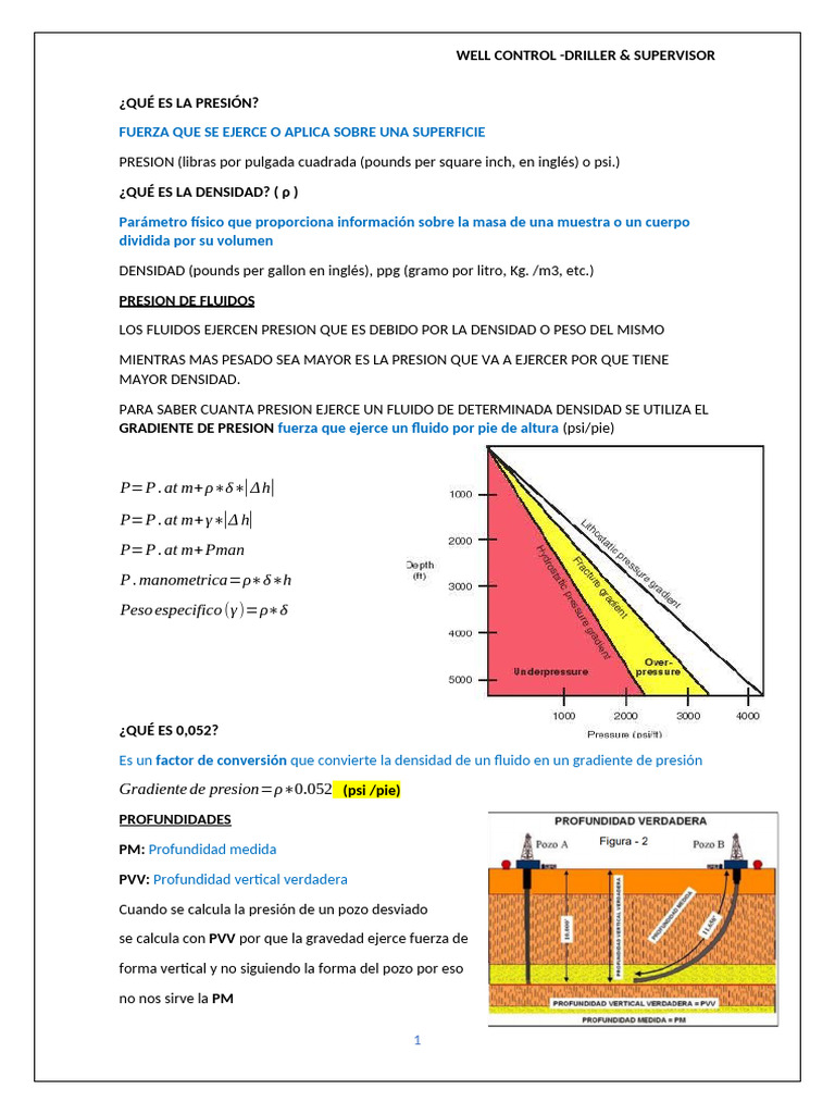 WELL CONTROL | PDF | Presión | Densidad