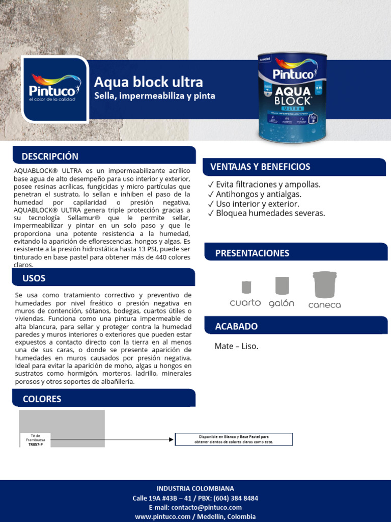 Aquablock Ultra | PDF | Pintar | Agua