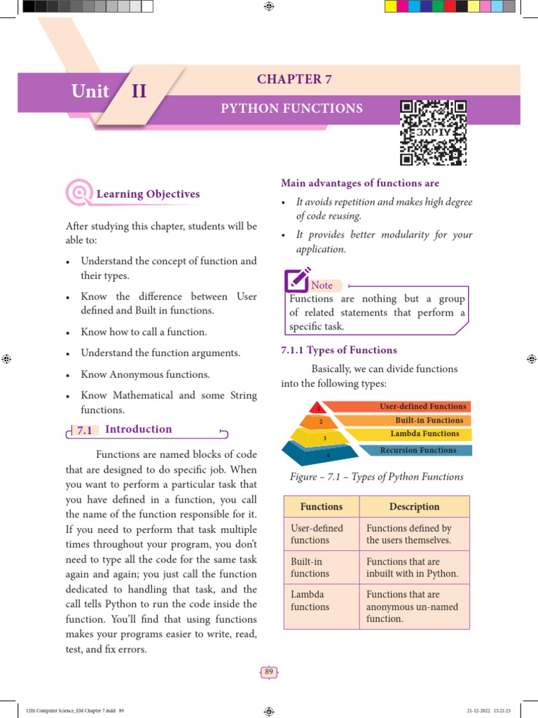 12th - Computer Science - EM - Text-95-119 | PDF | Parameter (Computer ...