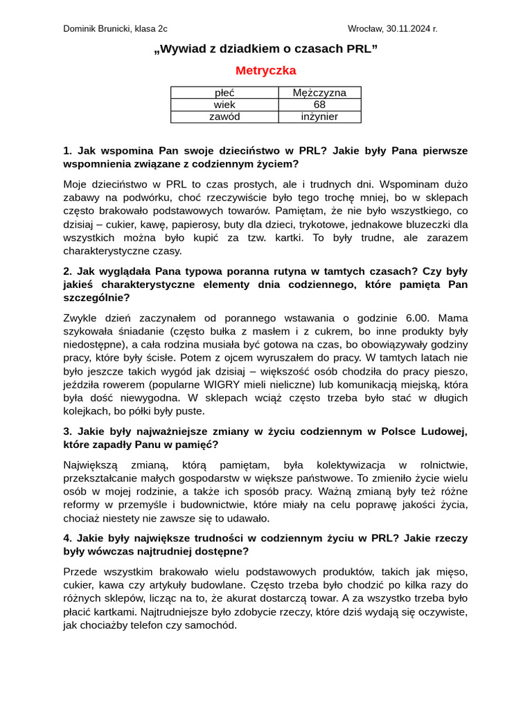 Hit Wywiad o PRL-U | PDF