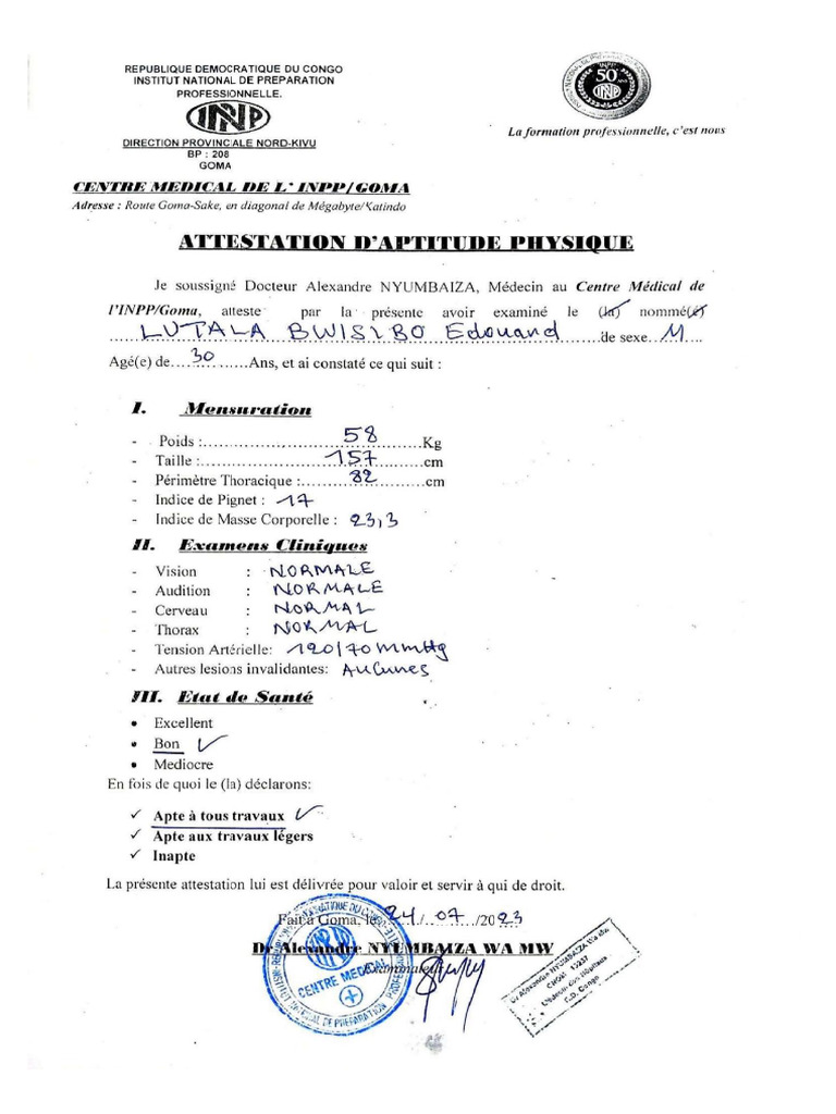 Aptitude Physique 2 | PDF