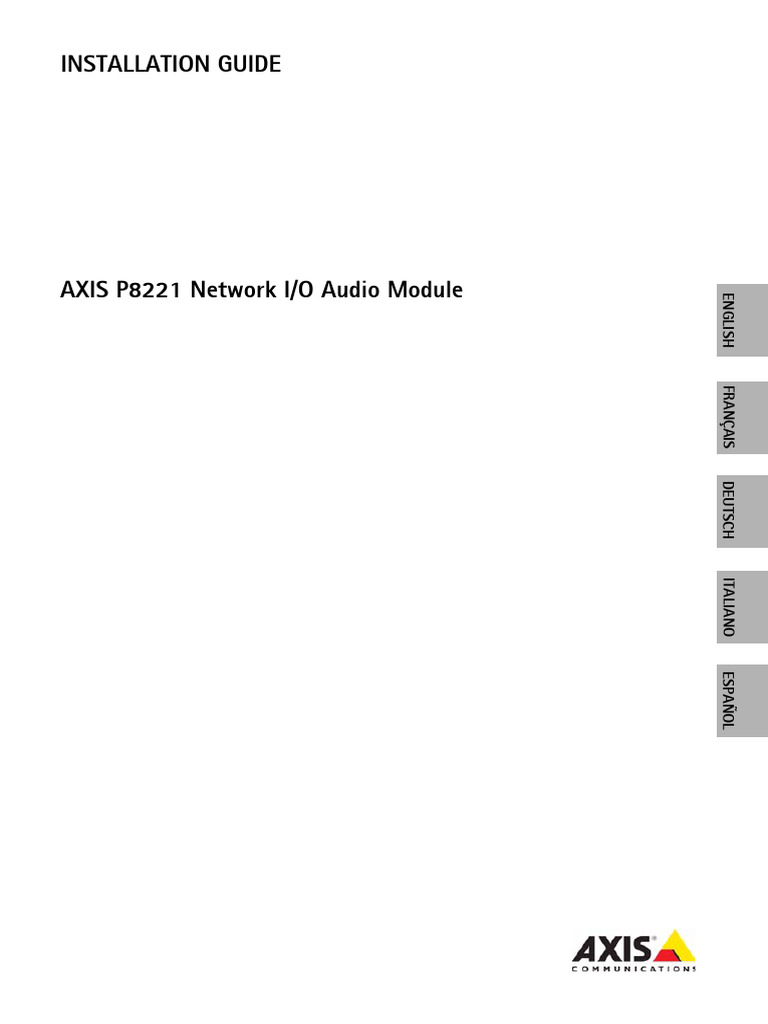 axis-p8221--installation-guide-en-US-105059 | PDF | Ip Address ...
