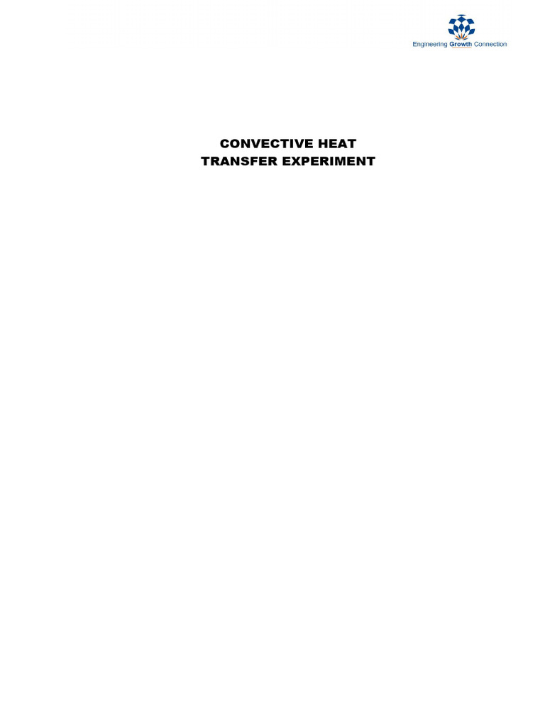 Convective Heat Transfer Experiment | PDF | Heat Transfer | Mains ...