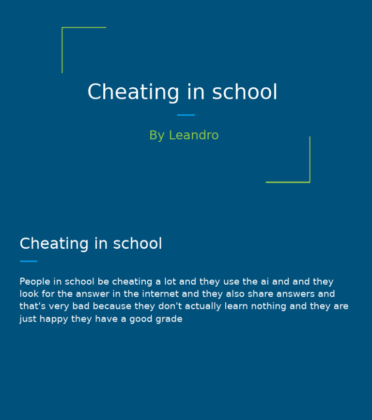 Cheating in School | PDF