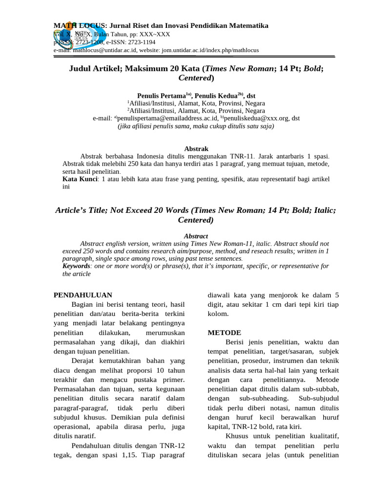 Jurnal Riset Pendidikan Matematika | PDF