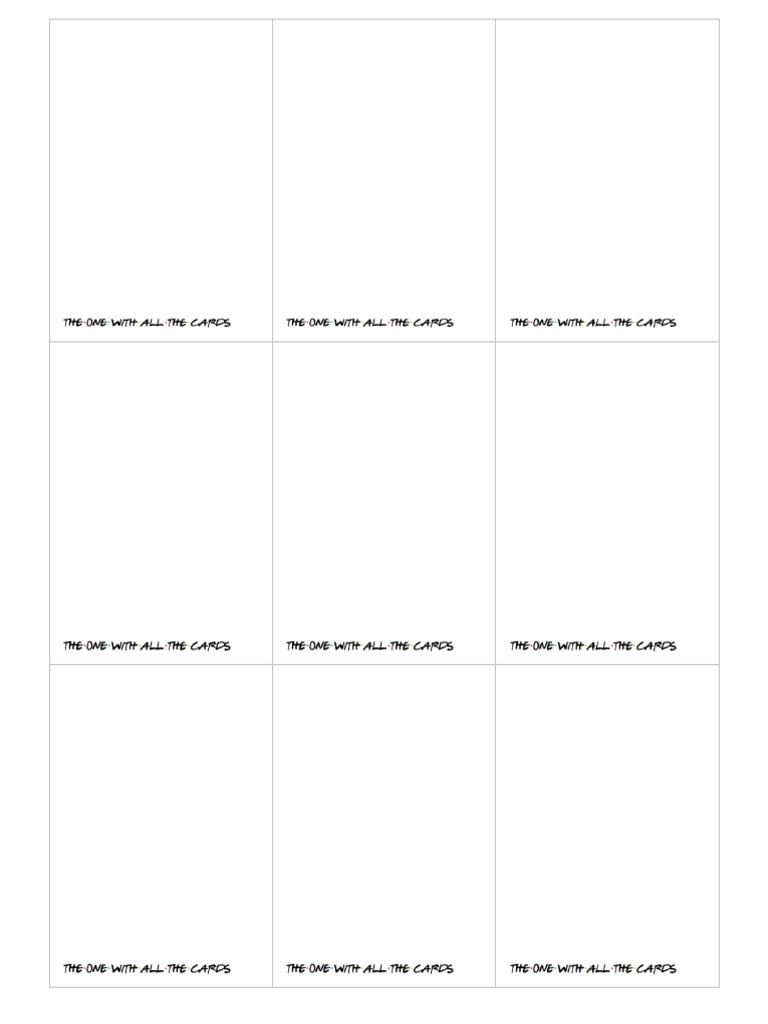 5 TheOne Whitecard Blanks | PDF