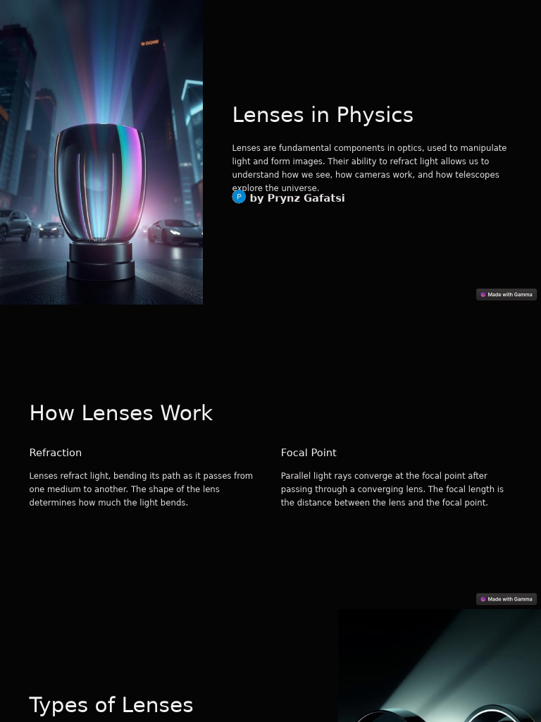 Understanding Lenses in Physics | PDF | Vision | Electrodynamics