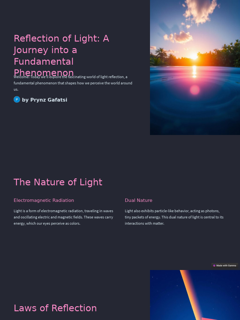 Understanding Light Reflection Principles | PDF
