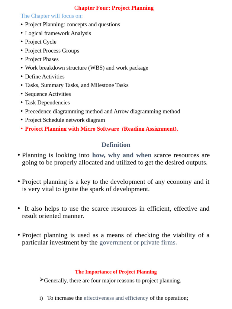 Chapter Four Project Identification | PDF | Feasibility Study | Project Management