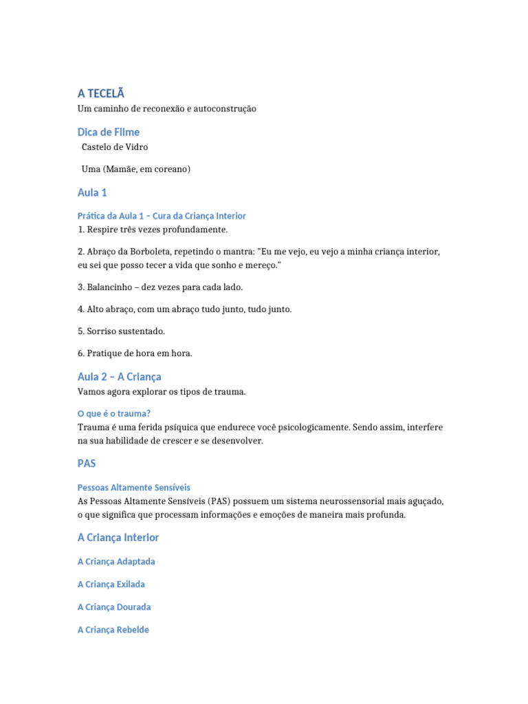 A Tecelã Aula1 Aula2-2 | PDF