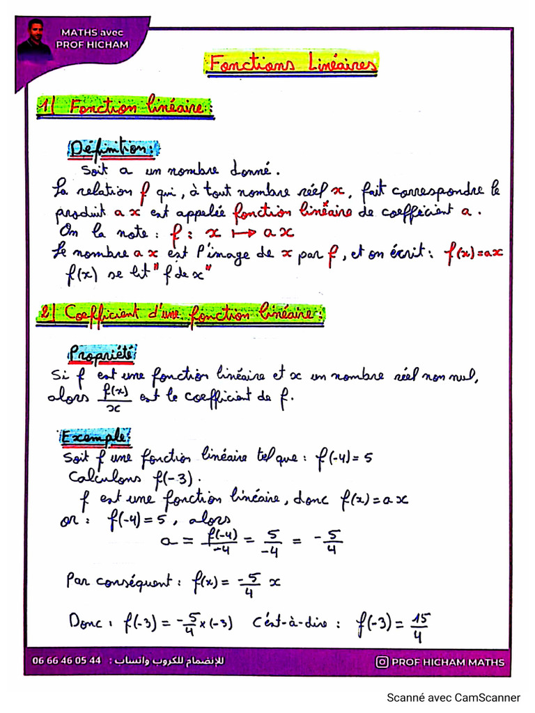 Résumé Les Fonctions 3ac | PDF