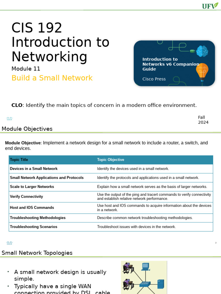 CIS 192 - Module 11 - Build a Small Network(1) (6) | PDF | Computer ...