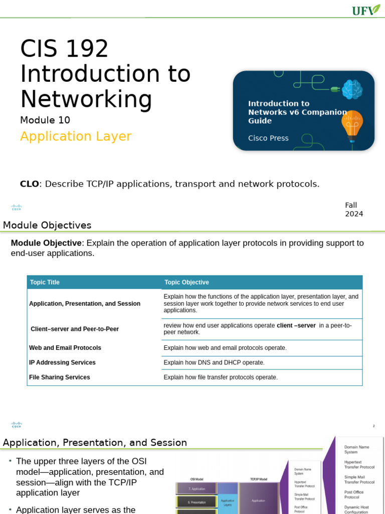 CIS 192 - Module 10 - Application Layer | PDF | Domain Name System | World Wide Web
