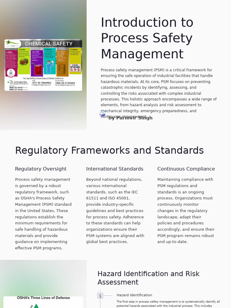Introduction To Process Safety Management | PDF | Risk | Reliability Engineering