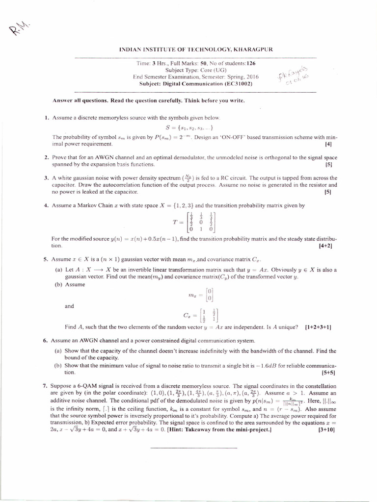 2016 End-Spring Semester Electronic and Electrical Communication ...