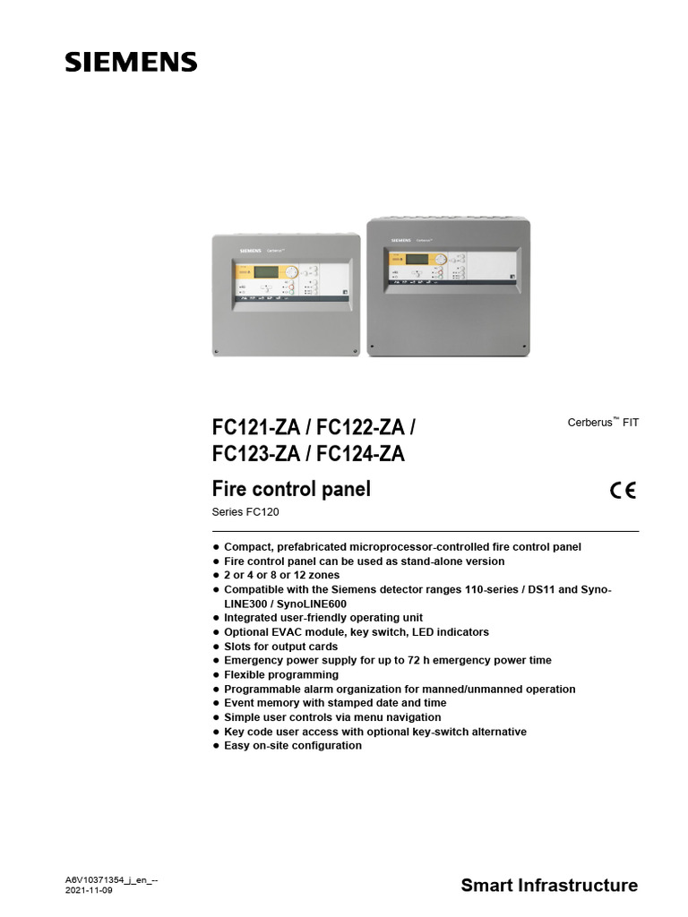 A6V10430376 - Fire Control Panel Series FC120 - en | PDF | Power Supply ...