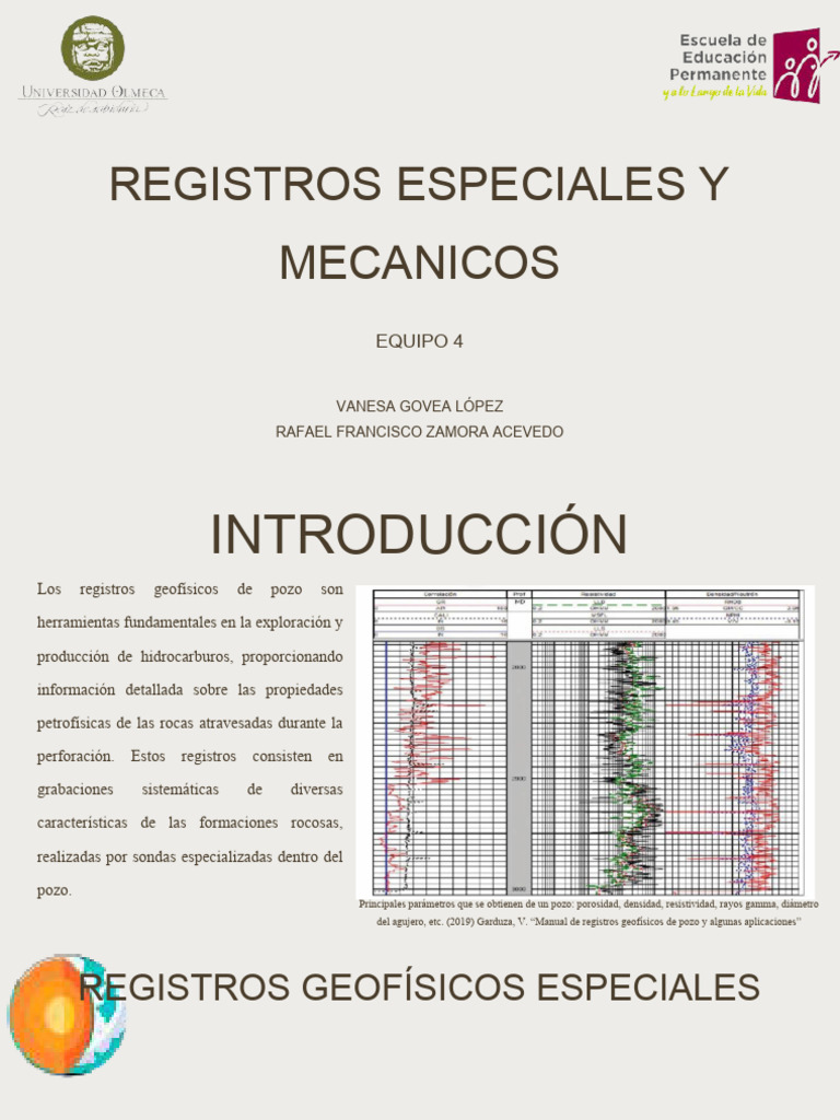 Registros Geofísicos y Mecánicos en Pozos | PDF | Estrato | Perforación