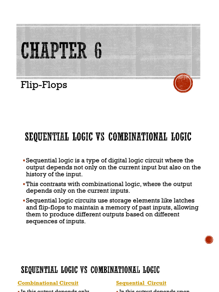 Chapter 6 Flip Flops | PDF | Logic Gate | Computer Engineering
