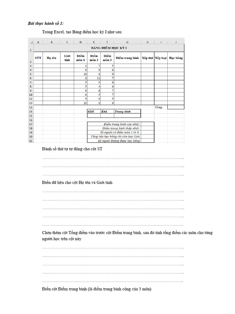 Thuc Hanh Excel | PDF