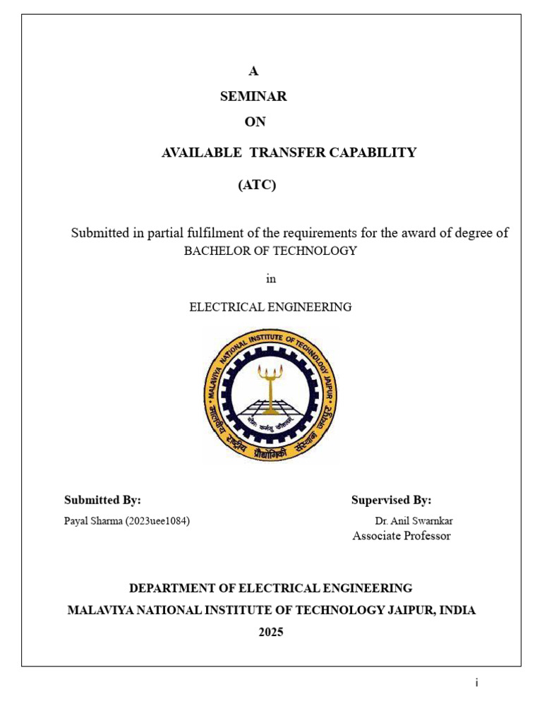 Atc Report | PDF | Sensitivity Analysis | Electric Power Transmission
