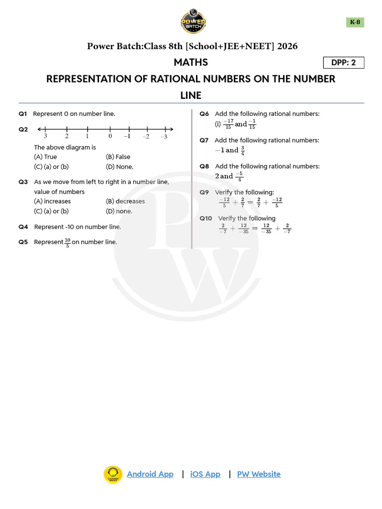 Rational Numbers DPP 02 | PDF | Mobile Software