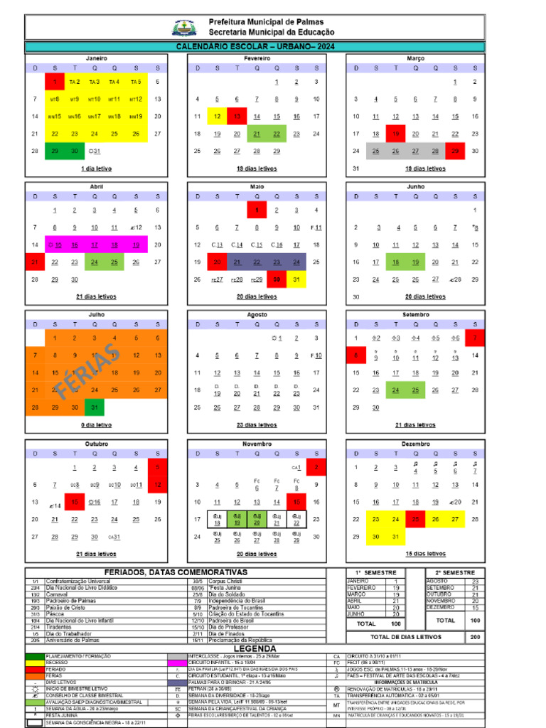 Calendário Escolar | PDF