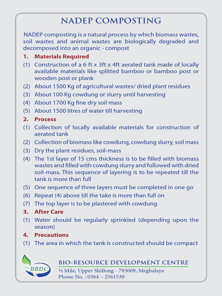 Nadep Composting English | PDF | Compost | Soil