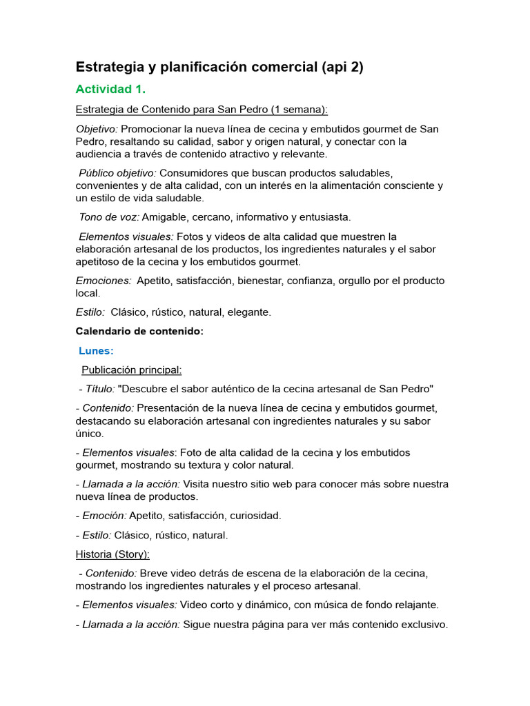 Estrategia y Planificación Comercial (Api 2) | PDF | Marketing | Sitios web