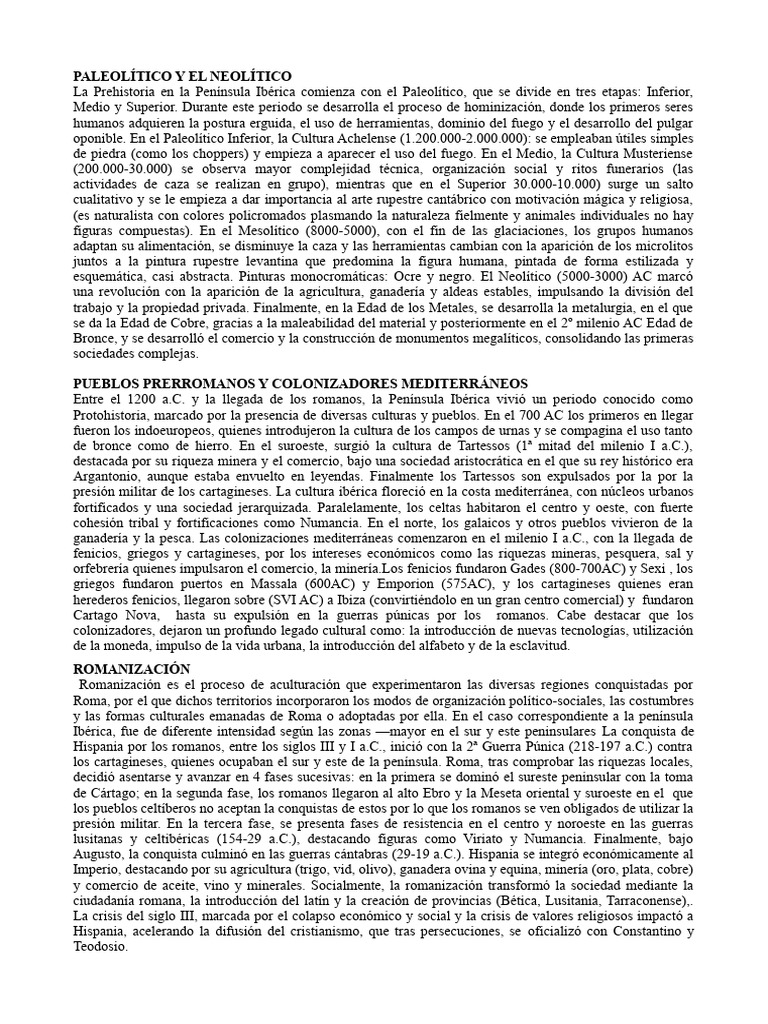 Historia de España Examen | PDF | Al Andalus