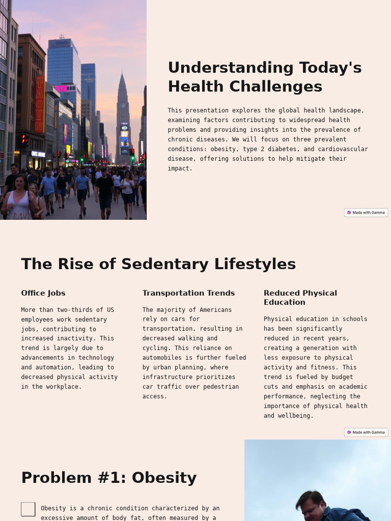 Global Health Challenges: Obesity & Diabetes | PDF | Diabetes | Obesity
