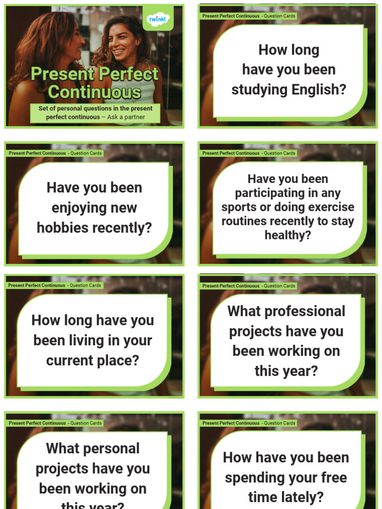 Present Perfect Continuous Questions | PDF | Mind–Body Interventions ...