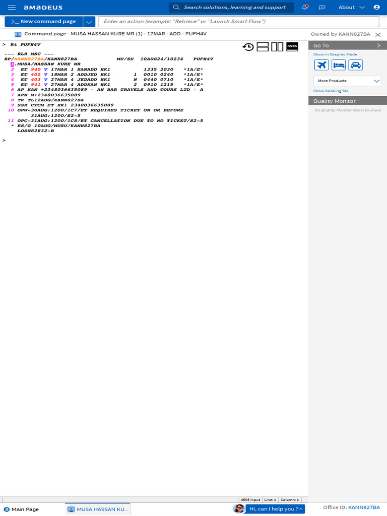 Amadeus Selling Platform Connect 2 | PDF
