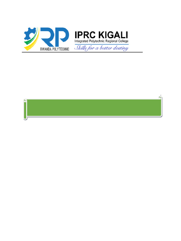 Project Report Iprc Kigali Final Print123 | PDF | Brick | Clay