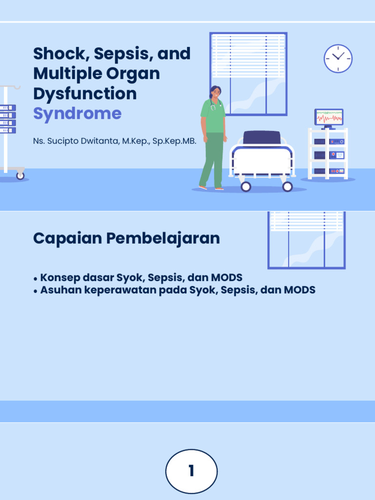 Materi Shock, Sepsis, and Multiple Organ Dysfunction Syndrome | PDF
