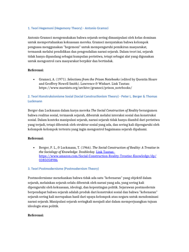 Teori Historis | PDF