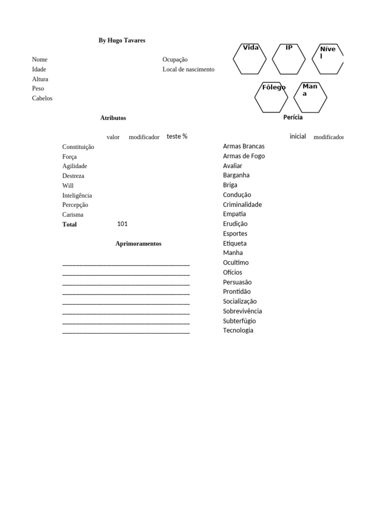 Ficha Daemon-Mighty Blade by Hugo 15 03 2025 Tipo 2 | PDF