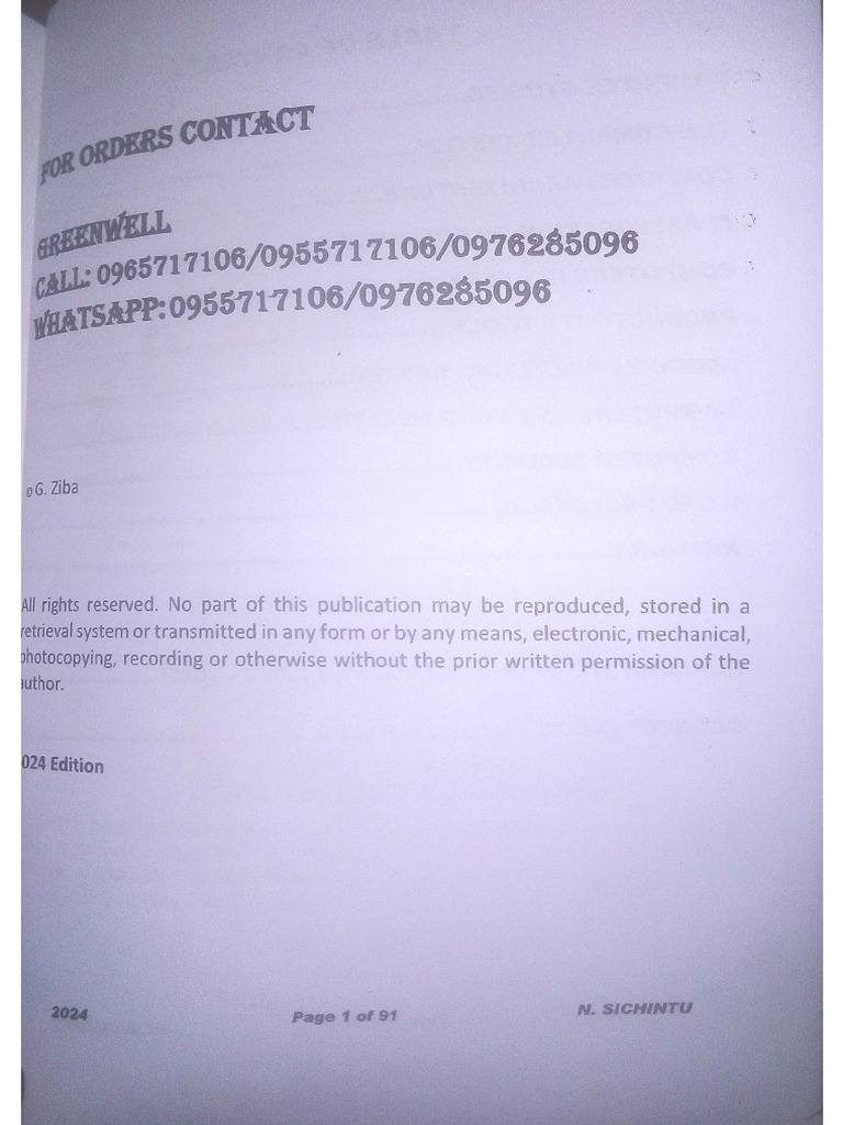 Computer Studies Pamphlet For Grade 9s | PDF